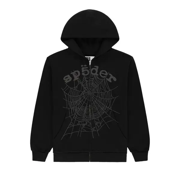 SP5DER Og Web V2 Phantom Zip Up - Black