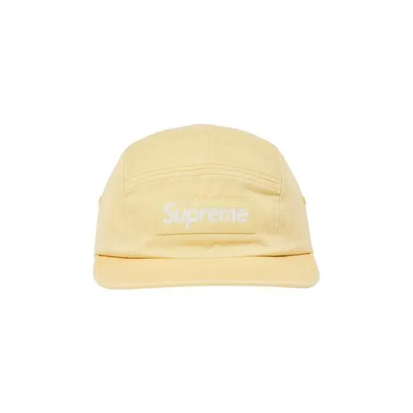 Supreme Washed Chino Twill Camp Cap - Yellow