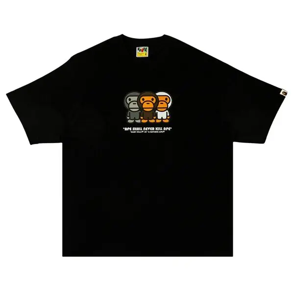 A BATHING APE Relaxed Fit Tee - Black