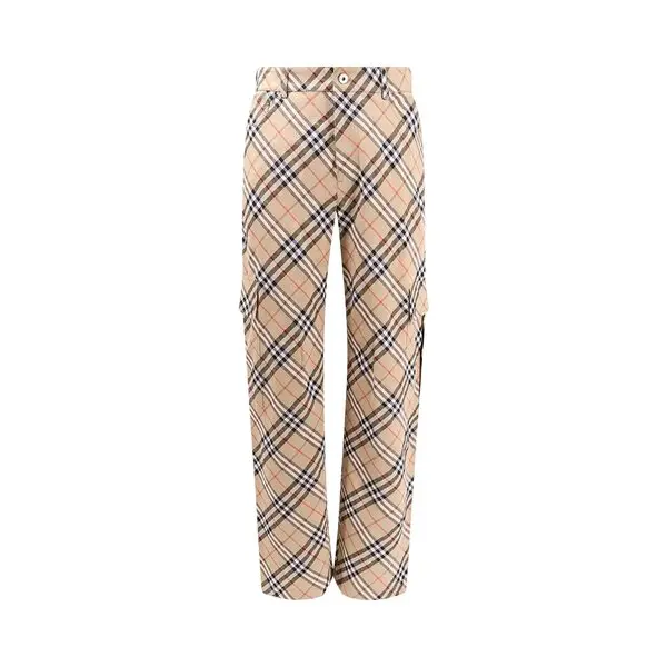 Burberry Check Stretch Trousers - Multicolor