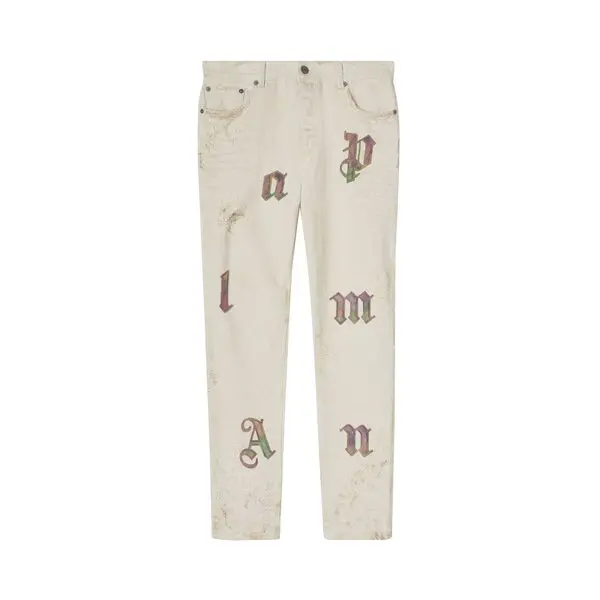 Palm Angels Rainbow Logo Patch Jeans