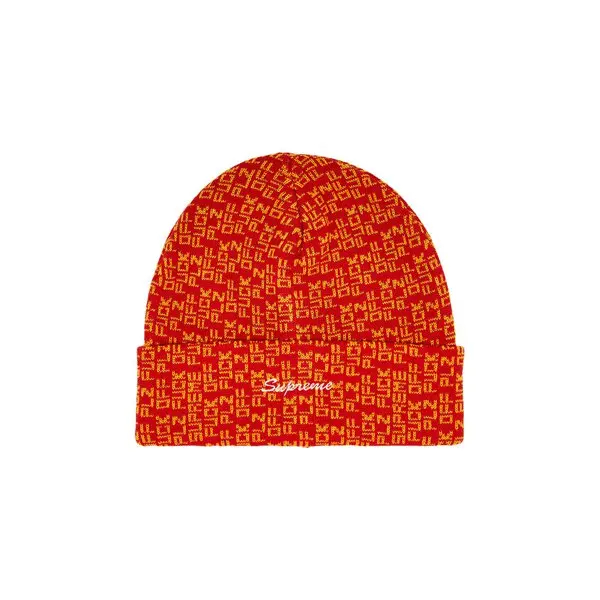 Supreme Printed Beanie - Red