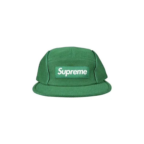 Supreme Pique Piping Camp Cap - Green