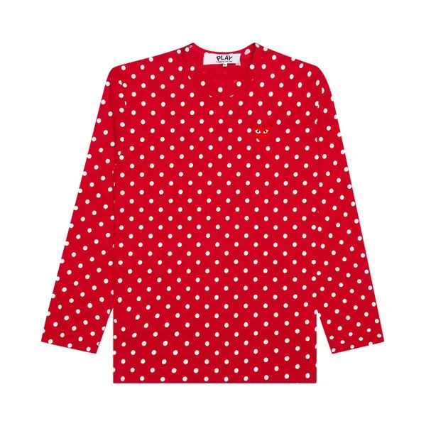 Comme Des Garçons Polka Dot Long-sleeve Tee