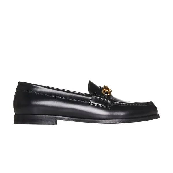 Valentino Garavani Vlogo Chain Loafers - Black