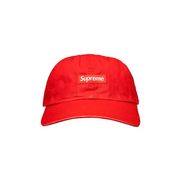 Supreme Coated Linen 6-panel Hat - Red