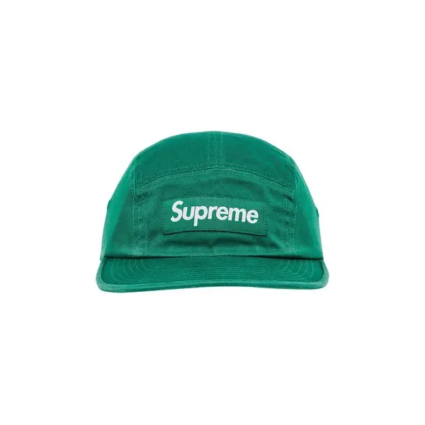 Supreme Washed Chino Twill Camp Cap - Green