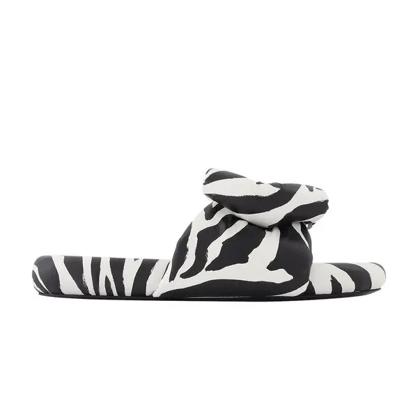Off-White Padded Bow Sandals - White