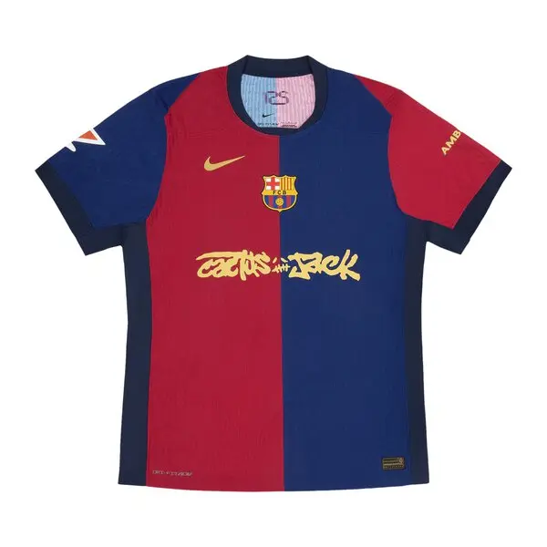 Cactus Jack × Nike × FC Barcelona Nike Fc Barcelona X Cactus Jack 2024/25 Match Home Jersey - Red
