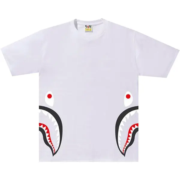 A BATHING APE Side Shark Tee - White