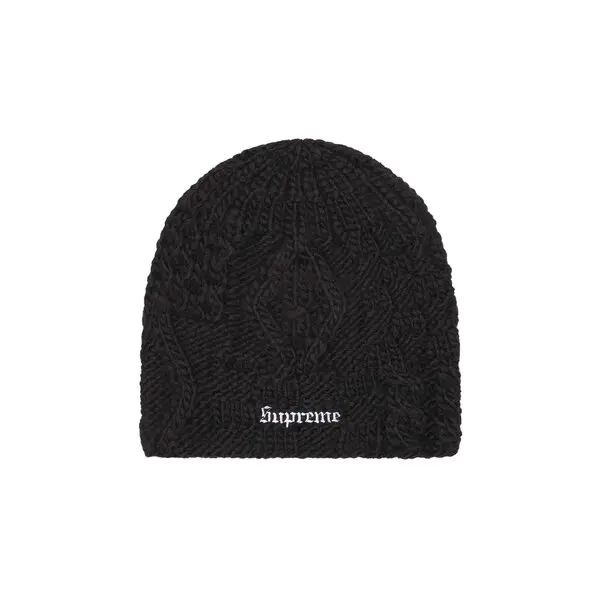 Supreme Block Knit Beanie - Black