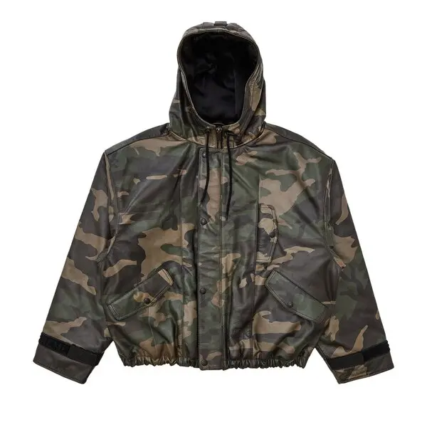 Supreme X Martithé + François Girbaud Hooded Leather Flight Bomber Jacket - Multicolor