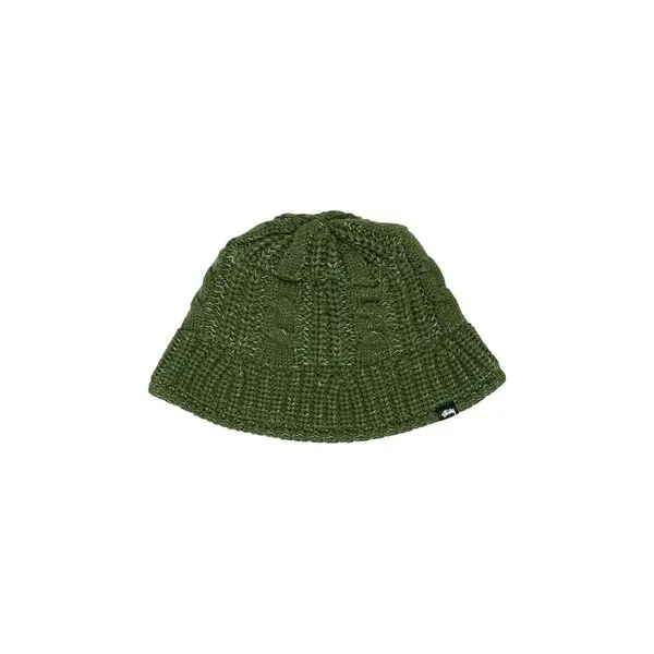 StÜssy Cable Knit Bucket Hat - Green