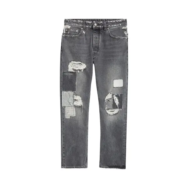 Palm Angels Destroyed Straight Leg Jeans