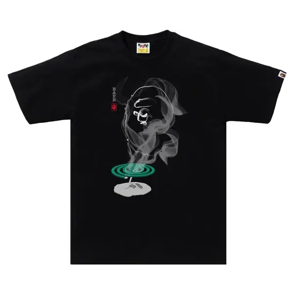 A BATHING APE Mosquito Coil Ape Head Tee - Black