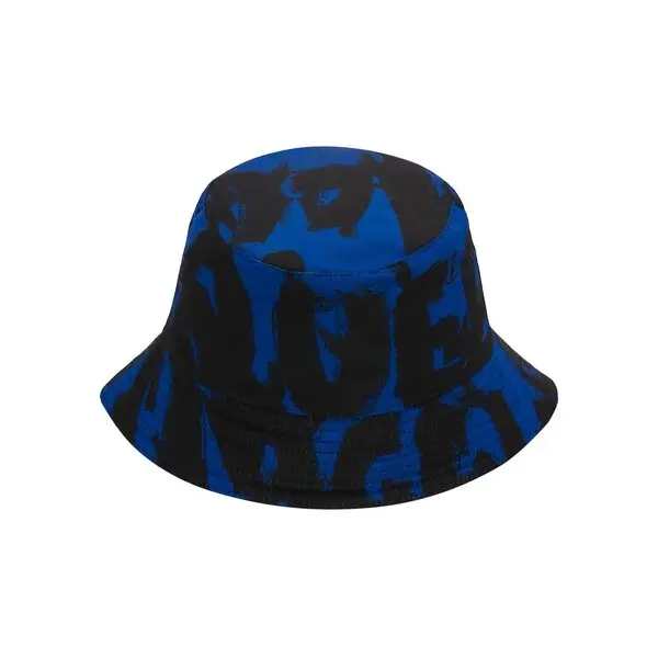 Alexander McQueen Graffiti Logo Print Bucket Hat - Blue
