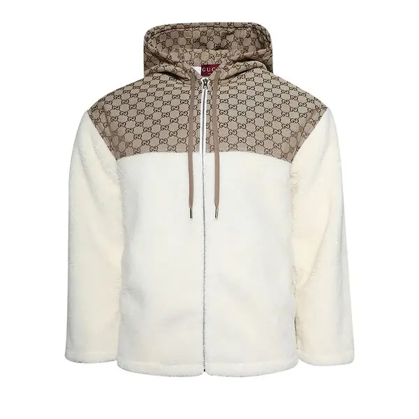 Gucci Intarsia Wool Fleece Zip Jacket