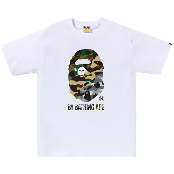 A BATHING APE 1st Camo Crazy Tee - White
