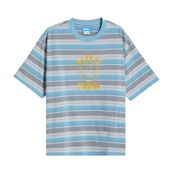 MARKET Smiley Lockup Striped T-shirt