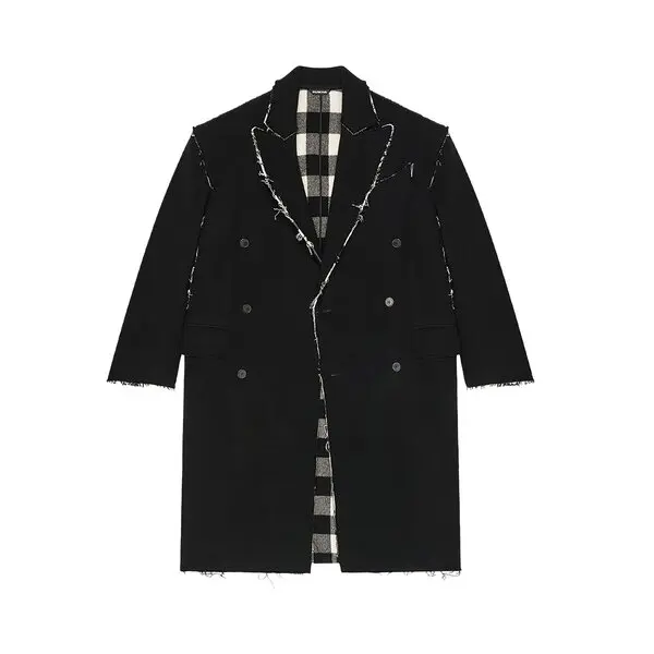 Balenciaga Double Face Check Coat