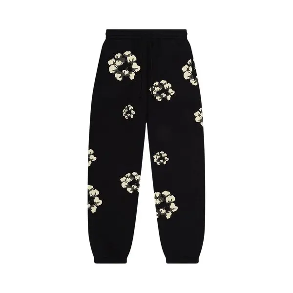 DENIM TEARS X Cactus Plant Flea Market Cactus Tears Wreath Sweatpants - Black