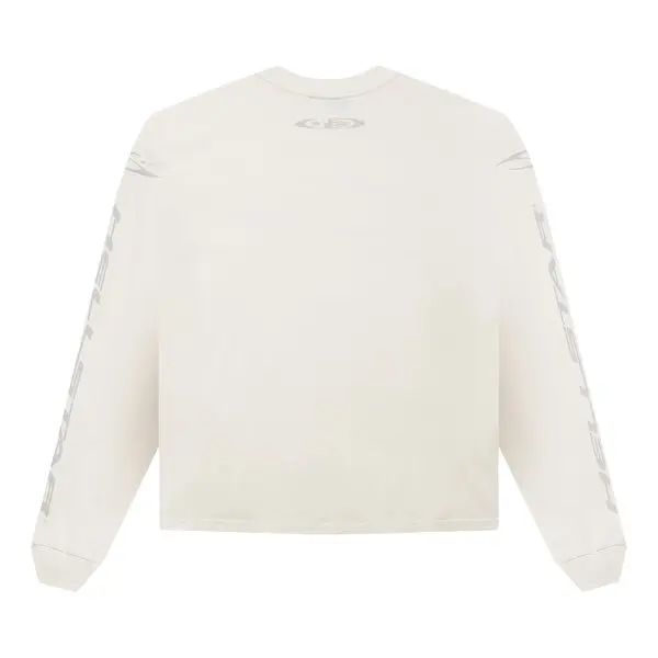 HELLSTAR H Cursive Logo Longsleeve - White