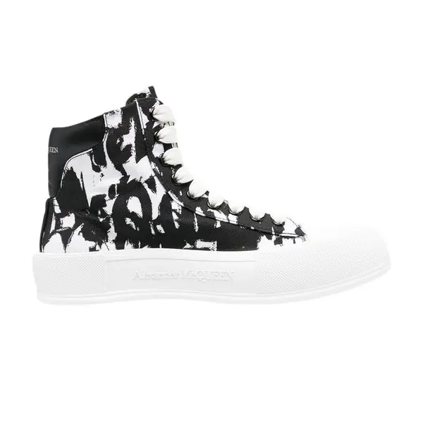 Alexander McQueen Deck Plimsoll High 'graffiti