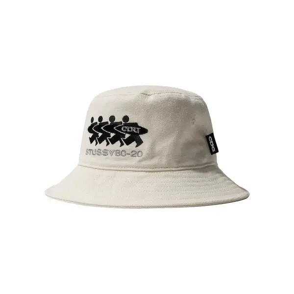 StÜssy X Comme Des Garçons Canvas Bucket Hat - Cream