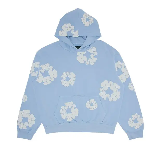 DENIM TEARS Cotton Wreath Print Sweatshirt - Blue