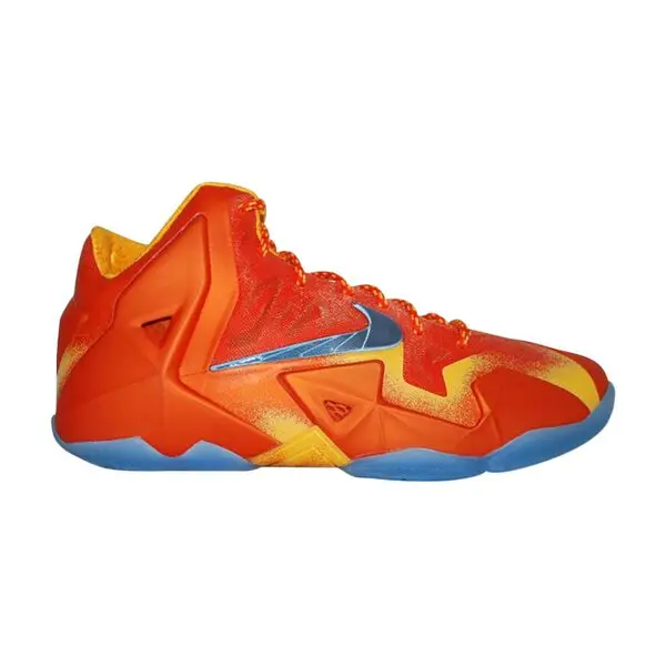 Nike Lebron 11 Gs Forging Iron Sneakers - Orange