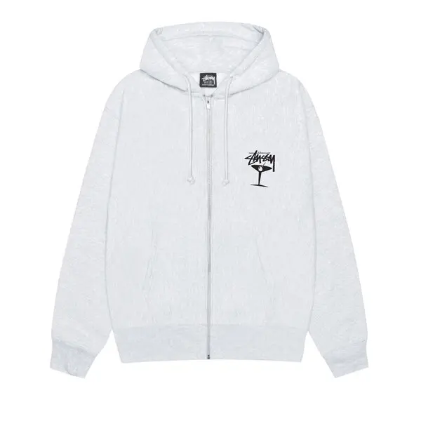 StÜssy Martini Zip Hoodie - Grey