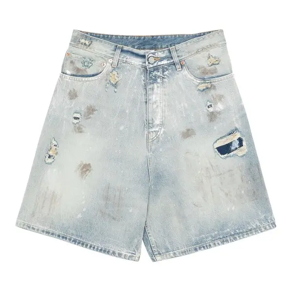 Vetements Trashed Denim Shorts
