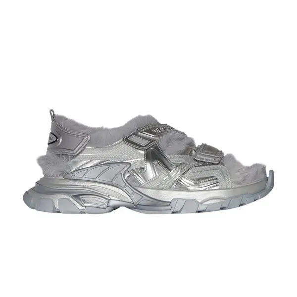 Balenciaga Track Sandal With Fake Fur