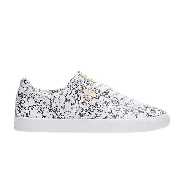 PUMA Clyde All Over Script Print Sneakers