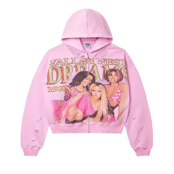 VALE FOREVER Dreams Zip-up Hoodie - Pink