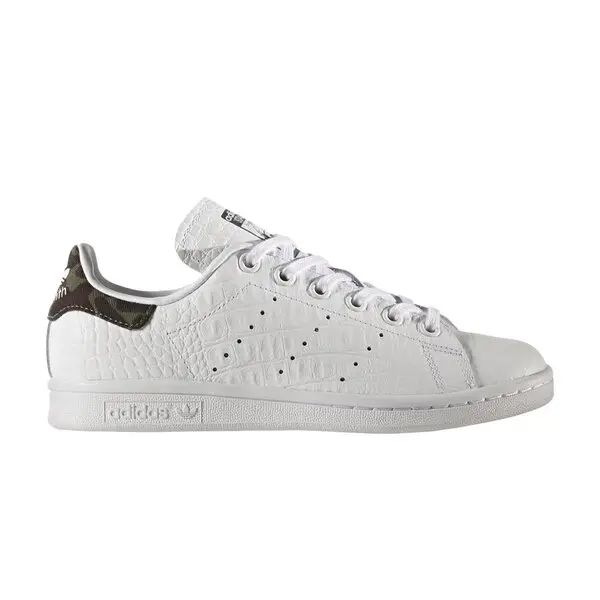 Adidas Stan Smith J 'camo Heel - White