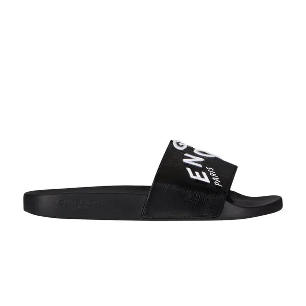 Givenchy Embroidered Flat Slide - Black