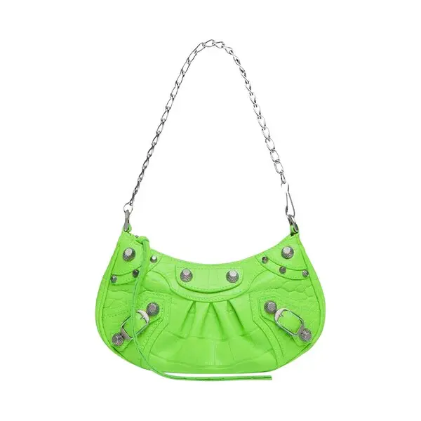 Balenciaga Le Cagole Mini Purse With Chain - Green