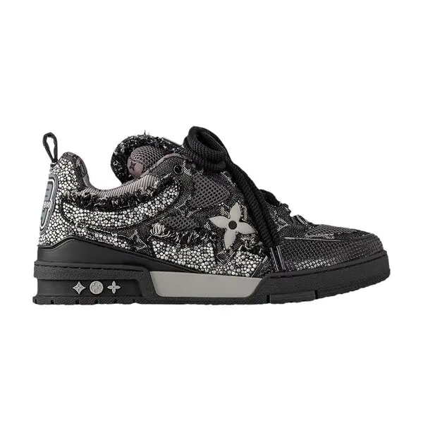 LOUIS VUITTON Swarovski Monogram Skate Sneaker - Black