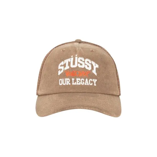 StÜssy X Our Legacy Work Shop Low Profile Trucker Cap - Brown