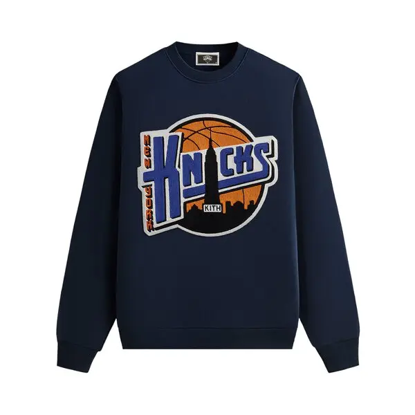 Kith New York Knicks City Vintage Nelson Crewneck - Blue