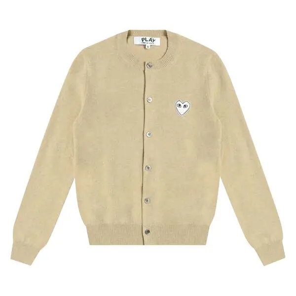 Play Comme Des Garcon Heart Patch Cardigan