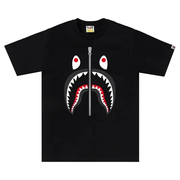 A BATHING APE Shark Tee - Black