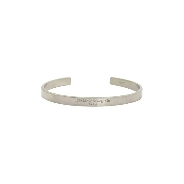 MAISON MARGIELA Logo Cuff Bracelet - Silver