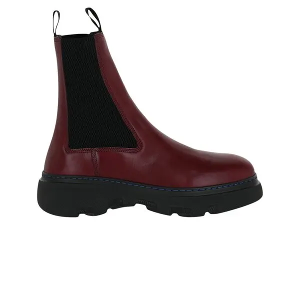 Burberry Creeper Chelsea Boots - Red