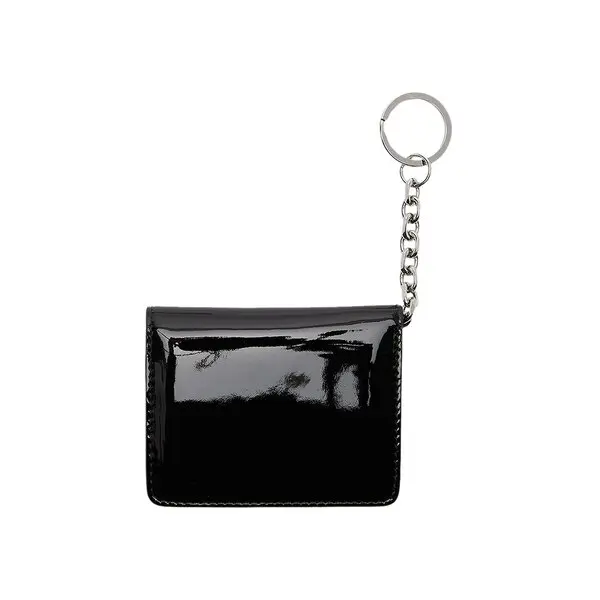 MAISON MARGIELA Patent Keyring Card Holder - Black