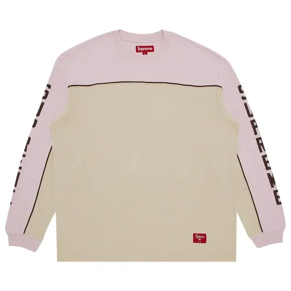 Supreme Paneled Piping Long-sleeve Top - Tan