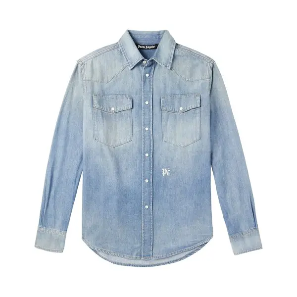 Palm Angels Monogram Denim Shirt