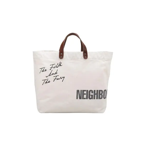 NEIGHBORHOOD Canvas Tote - White