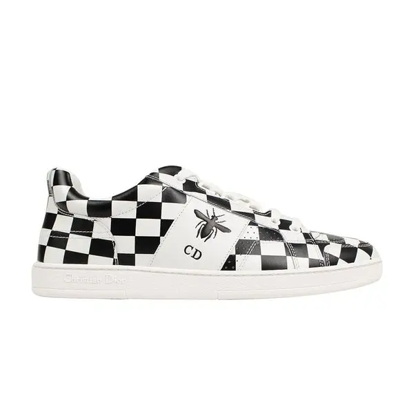Dior Leather D-bee Lace Up Sneakers - Black